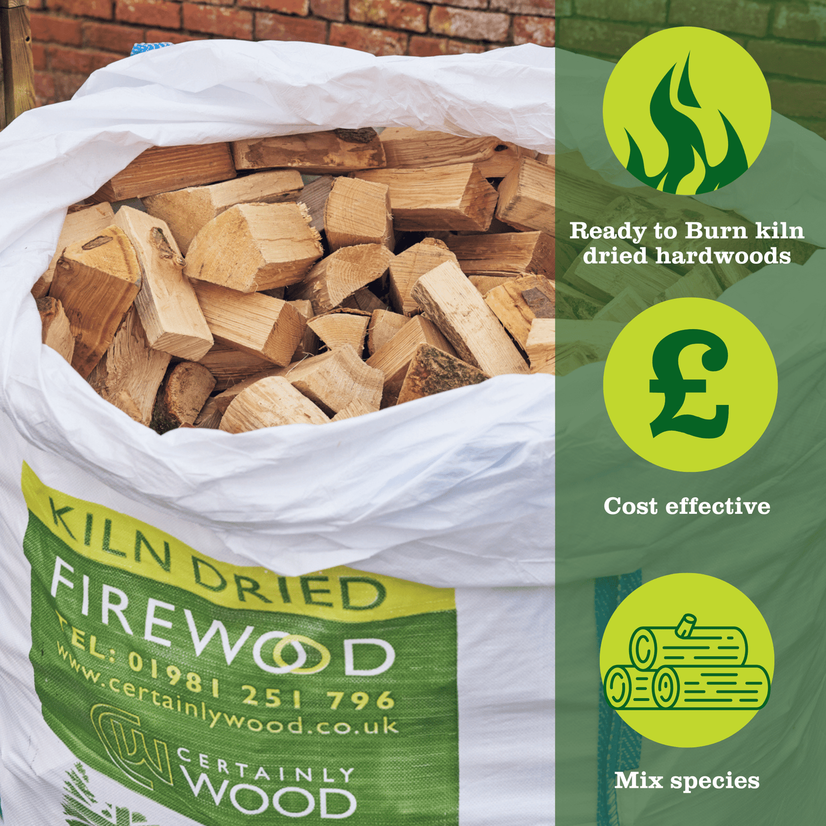 Buy Kiln Dried Logs in Bulk Bags - Free UK Mainland Delivery ...